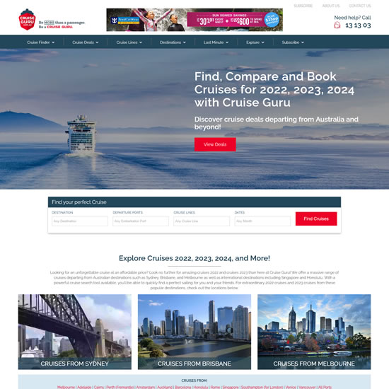 Cruise Guru - WordPress Development Sydney